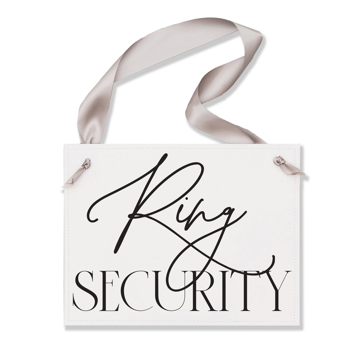 Ring Security Sign for Ring Bearer Funny Wedding Ceremony - Etsy