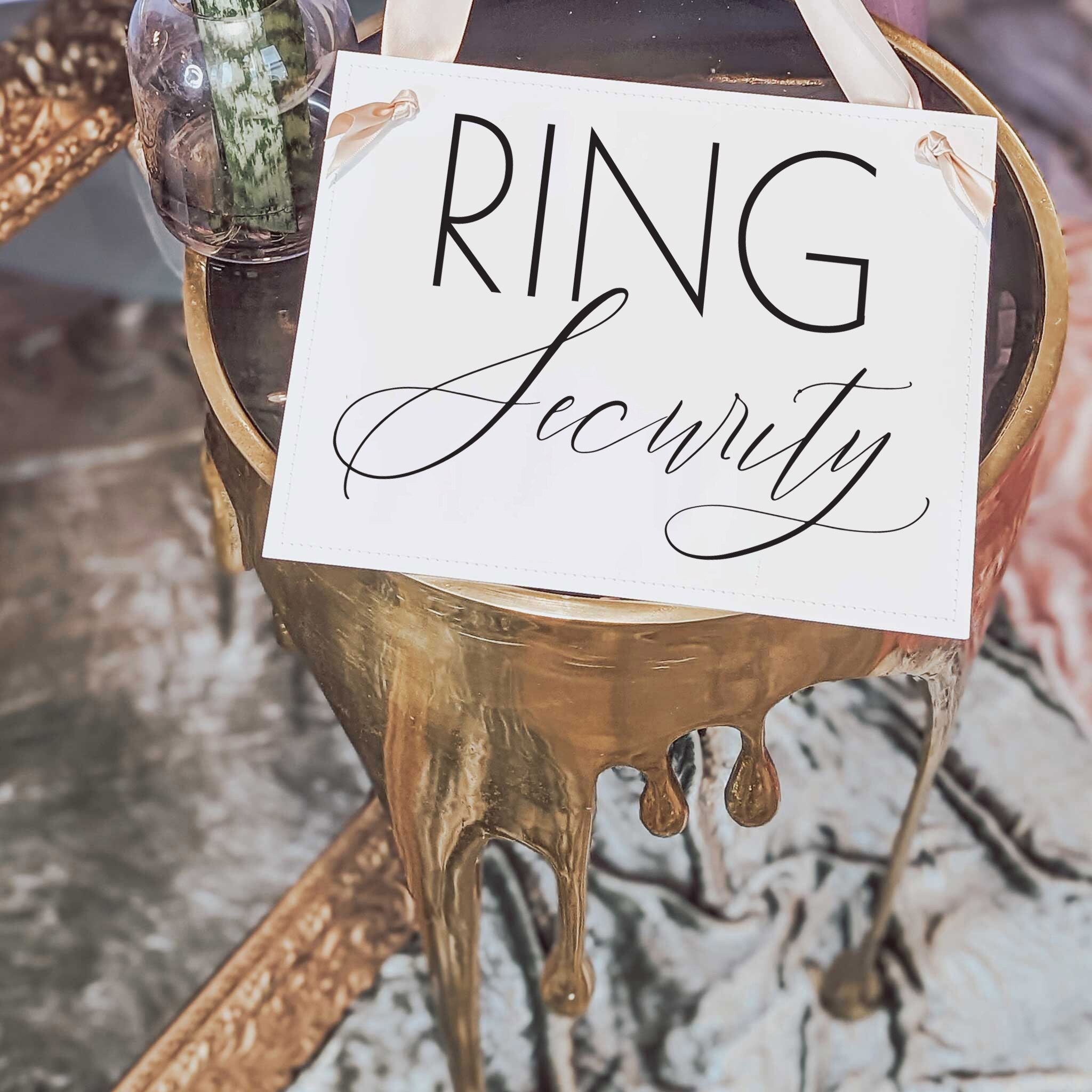 Ring Security Sign for Ring Bearers by Ritzy Rose | Wedding ...