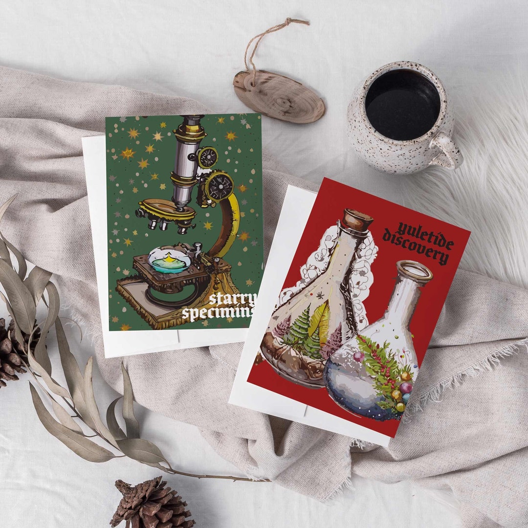 24 Scientist Christmas Cards in 6 Vintage Laboratory Styles - Etsy