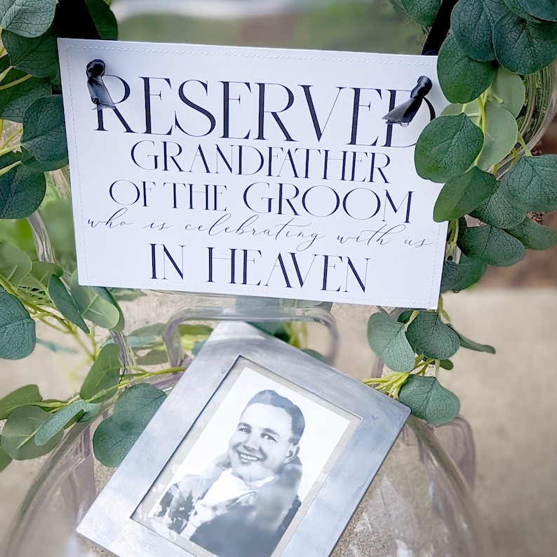 Memorial Sign for Grandfather of the Groom – Celebrating in Heaven ...