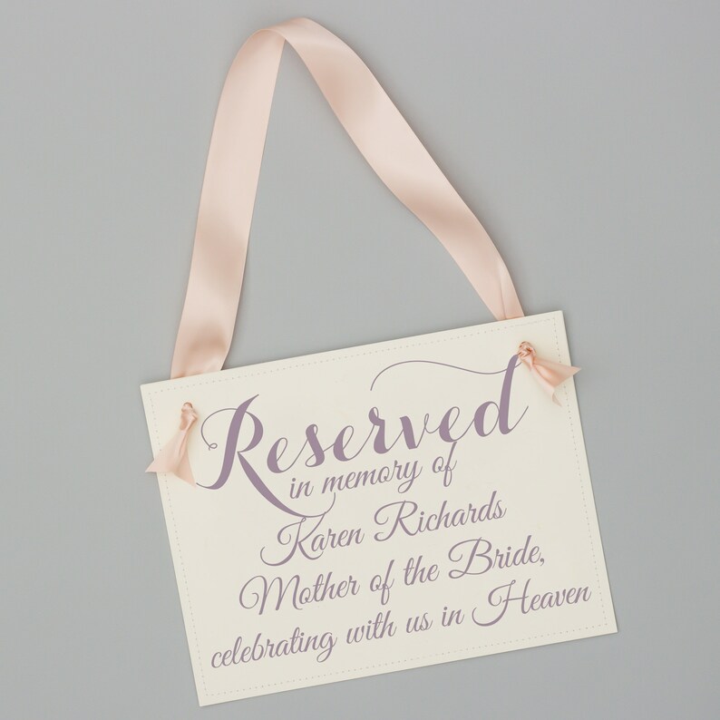 Personalized Memorial Sign Reserved In Memory Of Custom Name | Etsy