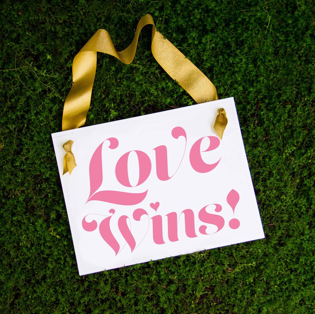 Love Wins Sign for LGBTQ+ Ceremony - Queer Wedding Banner - Etsy