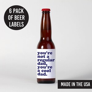 6-pack Witty Father's Day Beer Bottle Labels - Sarcastic and Fun ...
