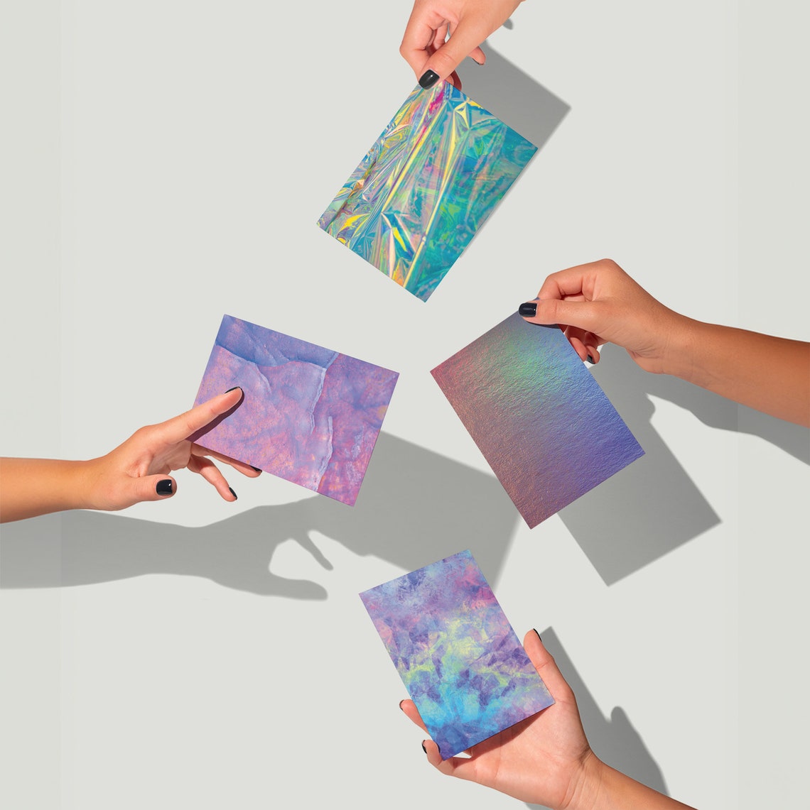 24-pack Iridescent Dreams Greeting Cards, Holographic-inspired Printed ...