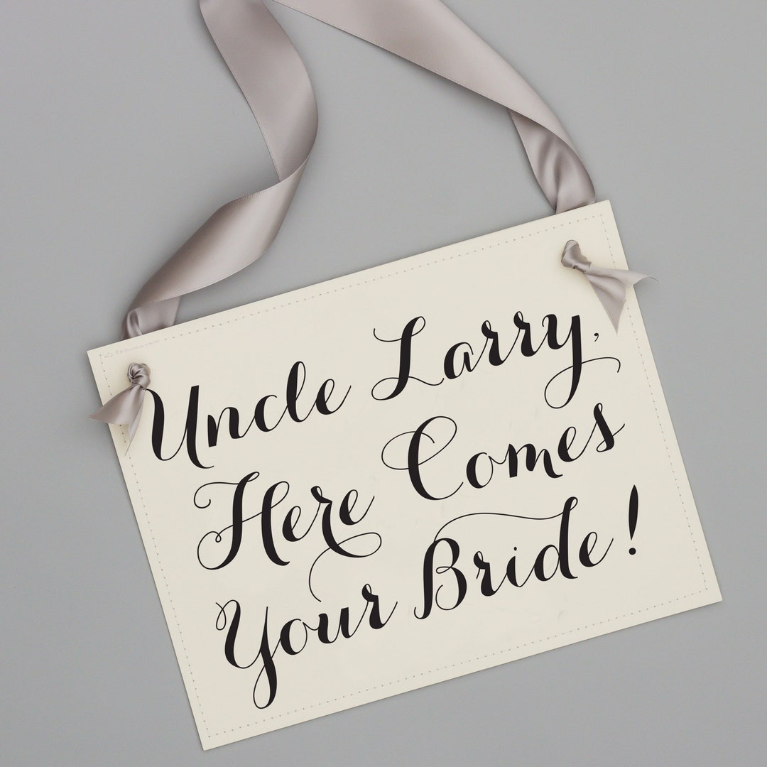 Personalized Here Comes Your Bride Sign Ring Bearer Flower - Etsy