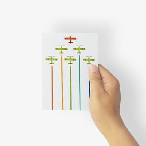 24-pack Aviation Enthusiast Greeting Cards Set – Colorful Airplane ...