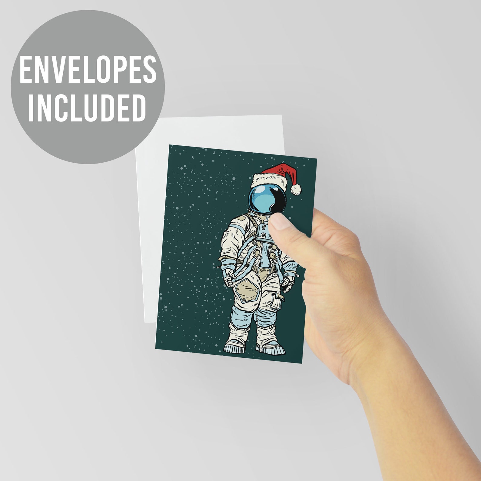 Astronaut Christmas Cards 24 Pack of Holiday Stationery with | Etsy