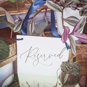 Reserved Sign for Wedding or Event Chair Signage to Save A Seat Paper ...