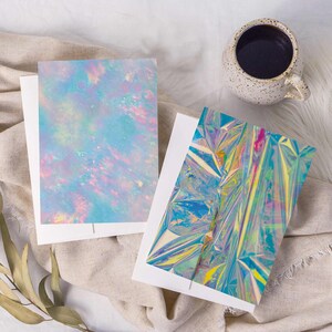 24-pack Iridescent Dreams Greeting Cards, Holographic-inspired Printed ...