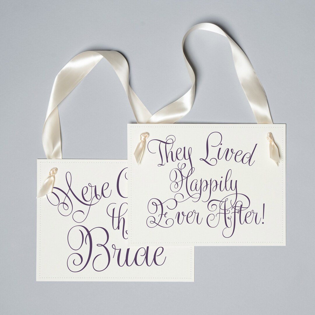 Set of 2 Ring Bearer Signs for Wedding Ceremony Walk Down the Aisle ...