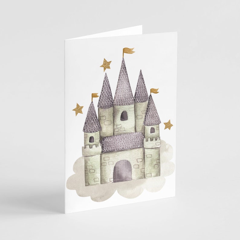 Dragon and Magical Castle Cards Set of 24 Envelopes Kids - Etsy