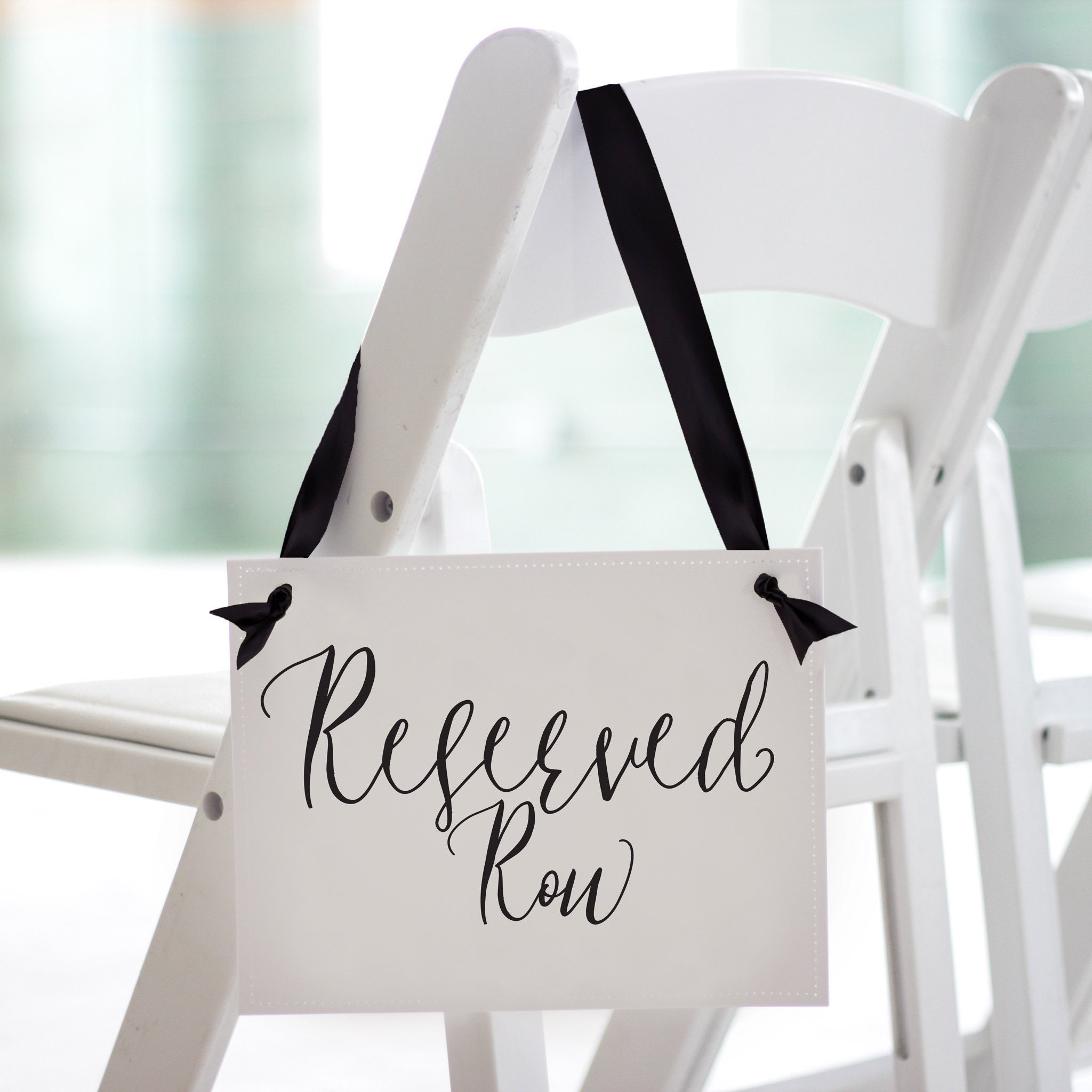 Reserved Row Sign Reserved Chair Sign for Wedding Ceremony | Etsy