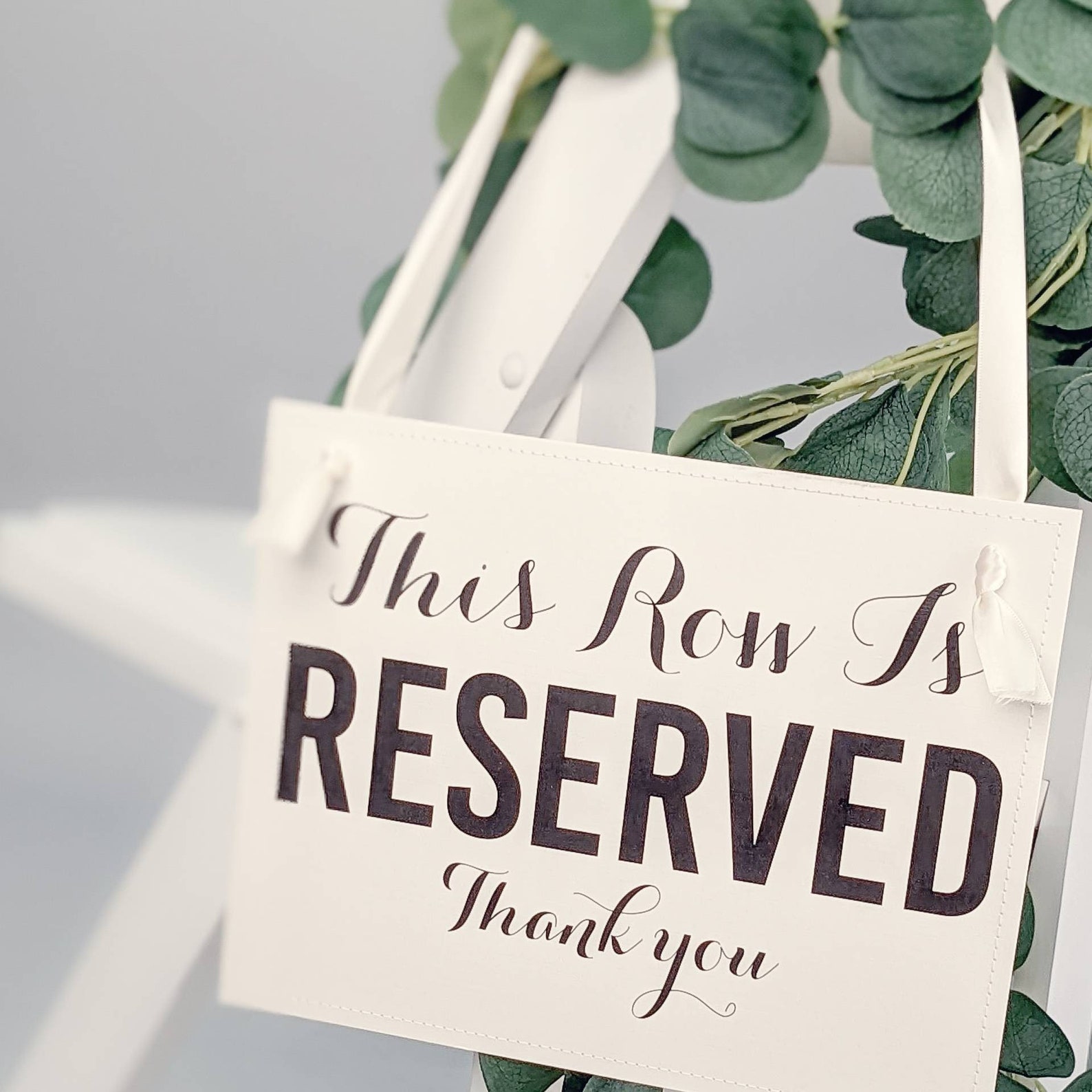 2 Reserved Row Signs Set of This Row is Reserved Signs - Etsy