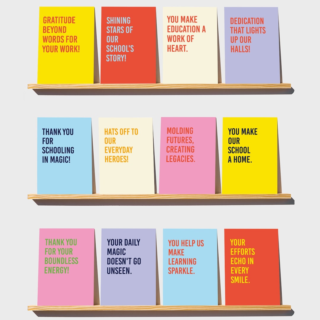 24-pack All-inclusive School Appreciation Cards, Vibrant Thanks for ...