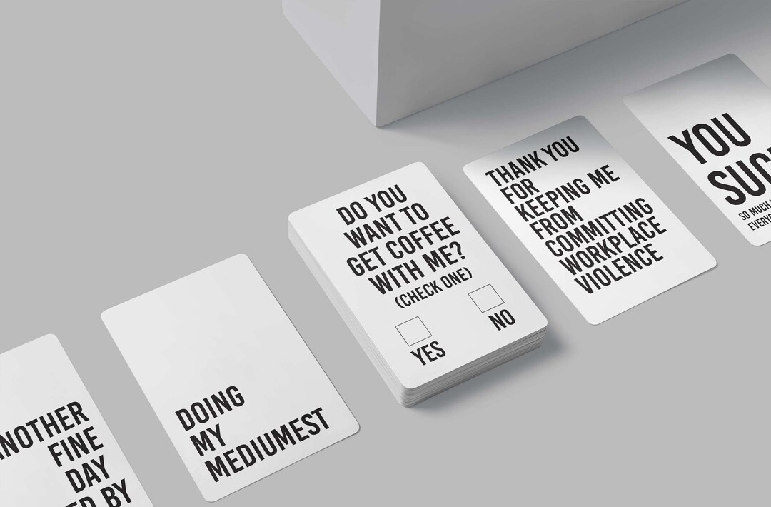 16 Funny Workplace Mantras, Hilarious Coworker Cards, Deck of Cheeky ...