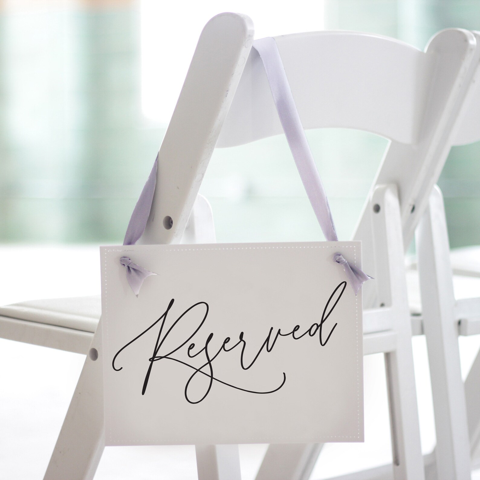 2 RESERVED Signs for Wedding Chairs or Church Pews Event | Etsy