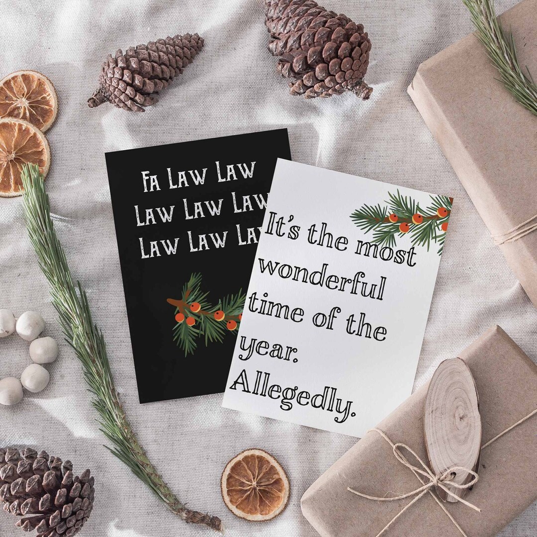 Legally Merry Holiday - 24 Funny Lawyer Attorney Christmas Cards ...