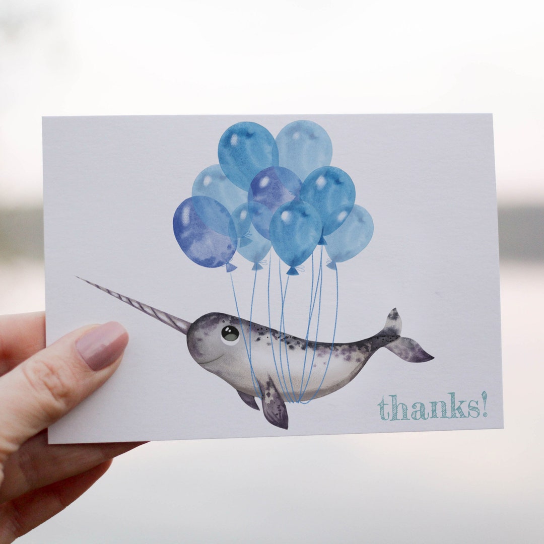 Whale of Appreciation - Thank You Cards Set, Pack of 24 With White ...