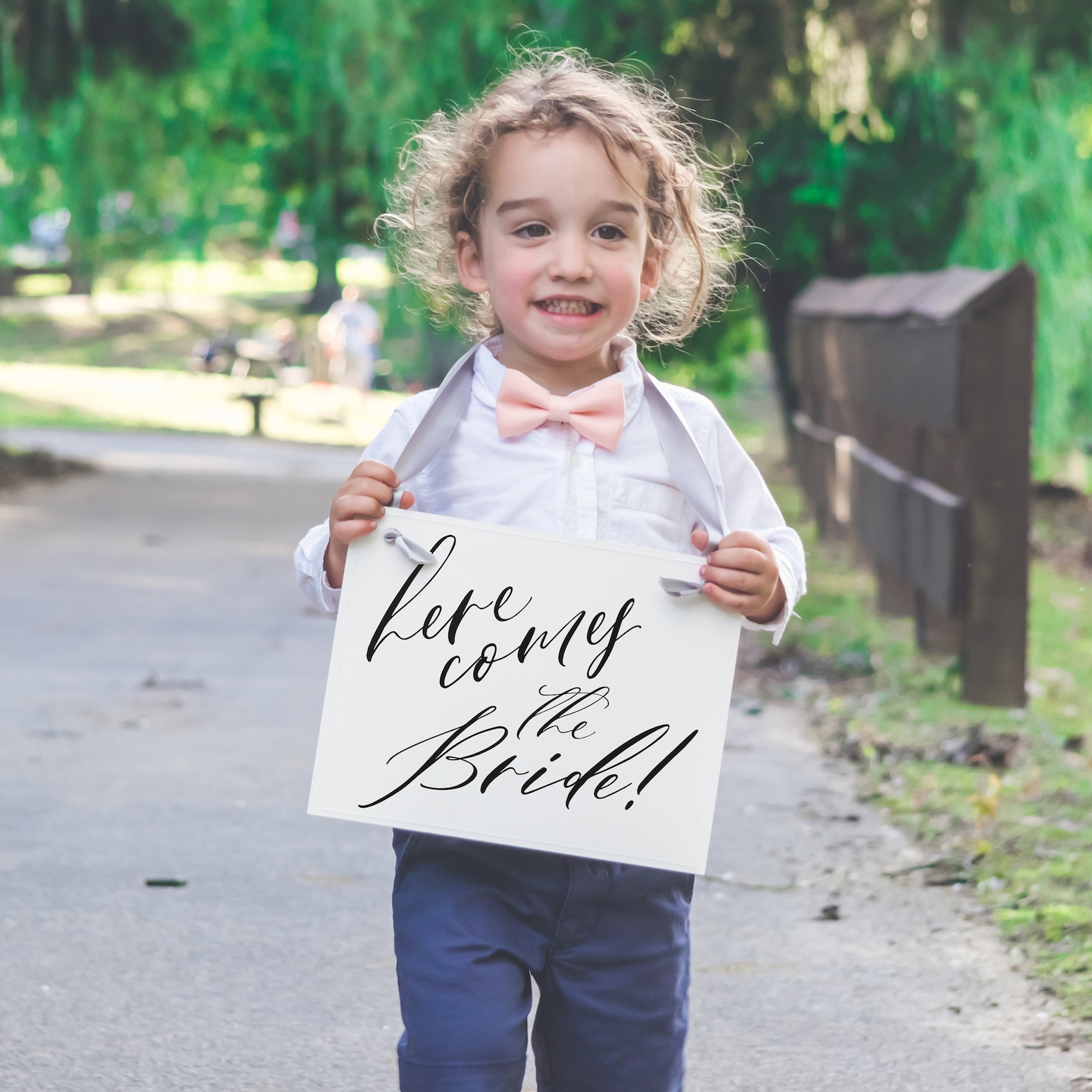 Wedding Processional Sign Package - "here Comes the Bride" & "please ...