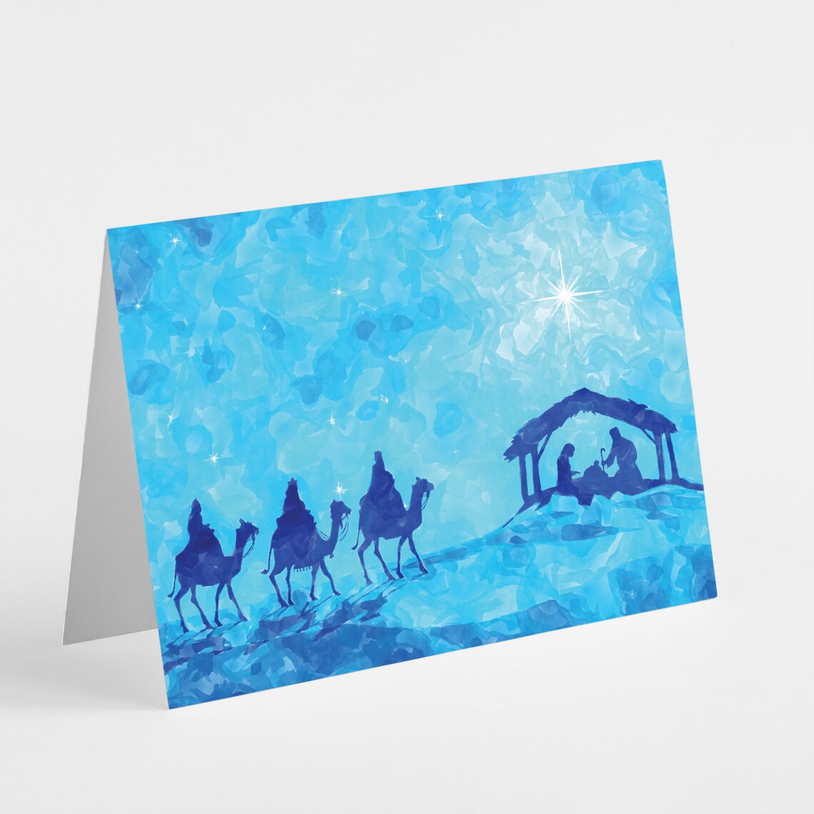 Three Wise Man Christmas Cards | Set of 24 Blank Cards + Envelopes ...