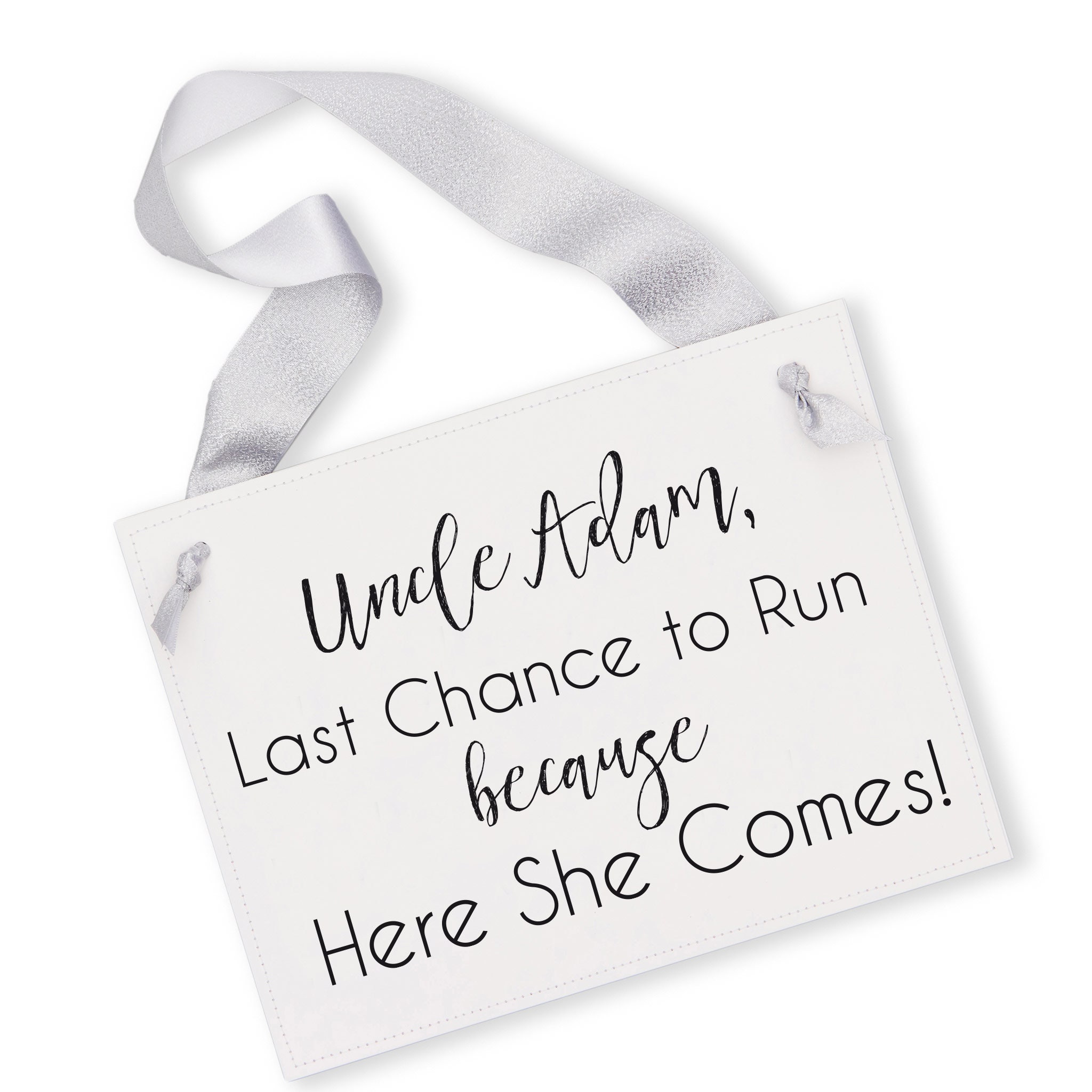 Flower Girl Wedding Sign | Personalized With Groom's Name "last Chance ...