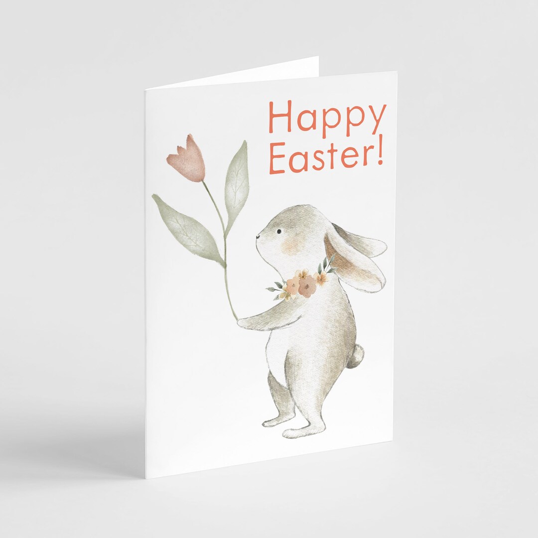 27 Mini Happy Easter Bunny Greeting Cards - Boxed Set of 24 Blank ...
