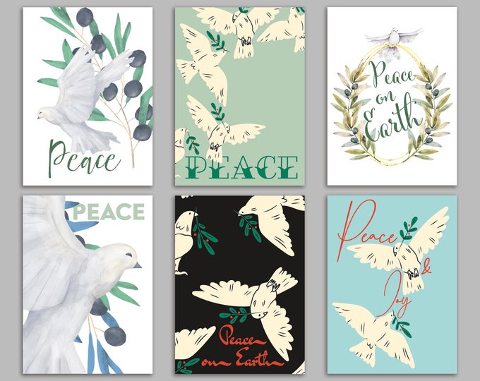 Peace on Earth Doves Boxed Cards - Etsy
