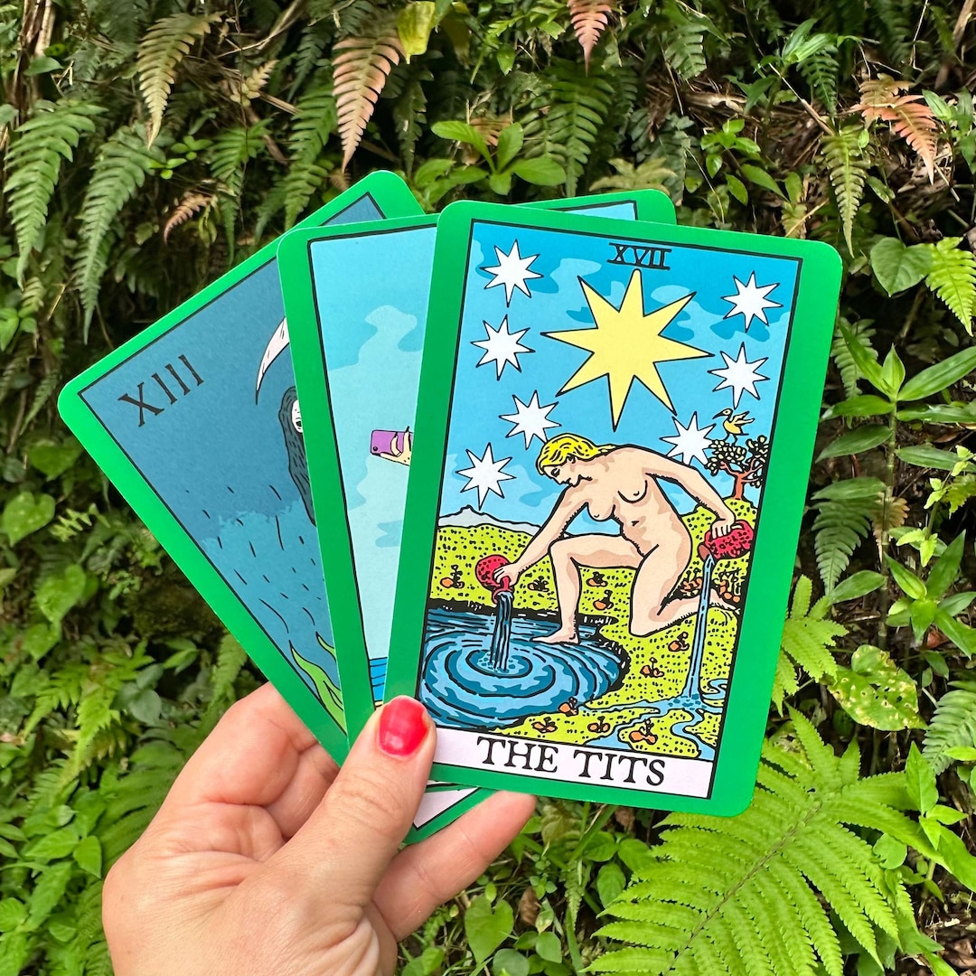 Cheeky Tarot-inspired Deck | Sassy and Quirky Oracle 16-card Colorful ...