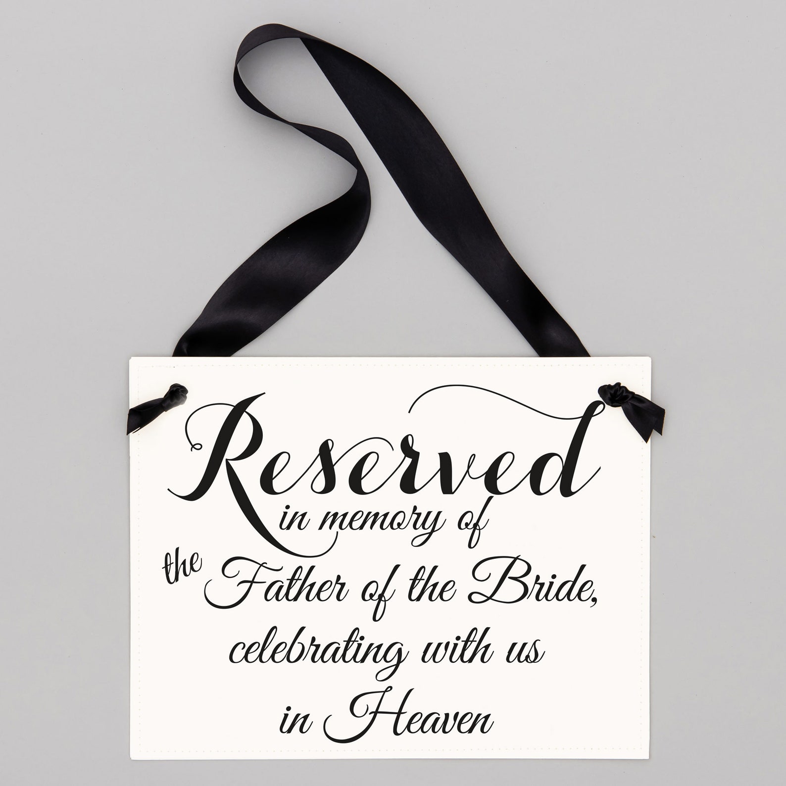 Father of the Bride Memorial Sign Reserved in Memory of - Etsy