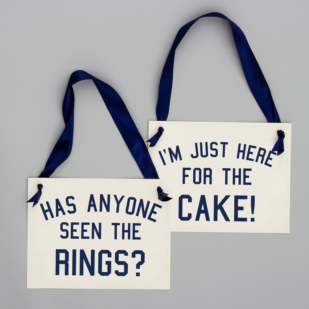 Two Ring Bearer Signs for Wedding Has Anyone Seen the Rings + I'm Just ...