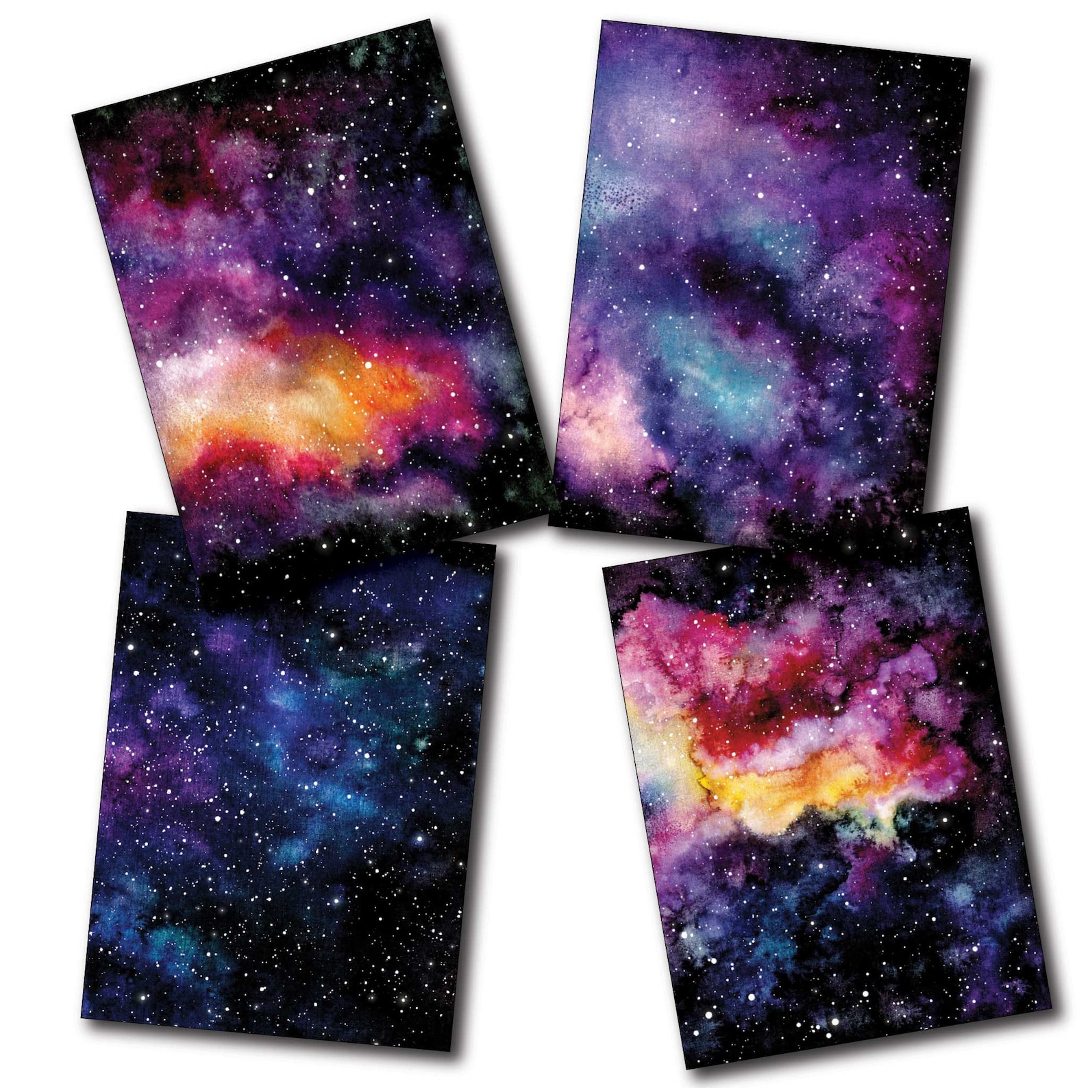 24 Galaxy Print Greeting Cards Blank Just Because All - Etsy