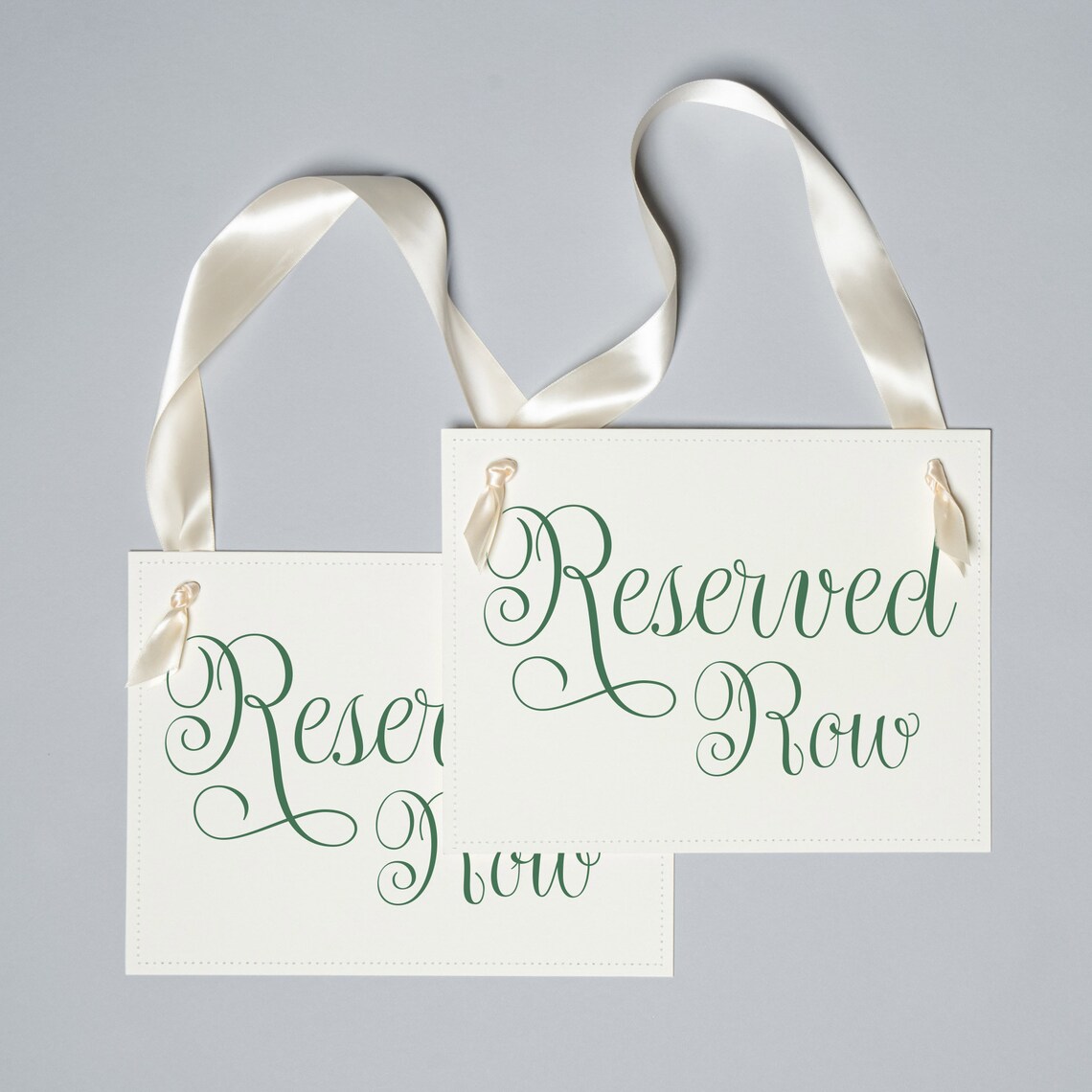 2 Reserved Row Signs | Whimsical Script Wedding Signage RR23D - 3153 - Etsy