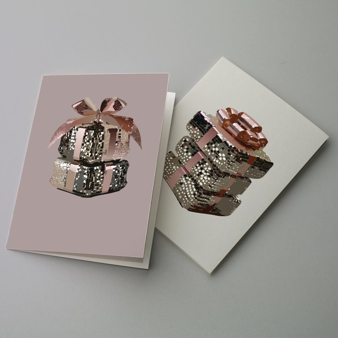 24-pack Glam Gift Box Holiday Cards With White Envelopes – 12 Luxe ...