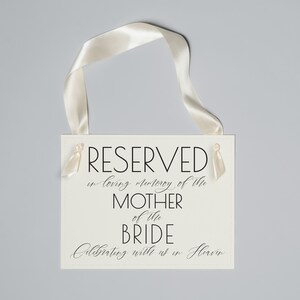 Memorial Sign for Mother of the Bride in Heaven | Chait Banner Tribute ...