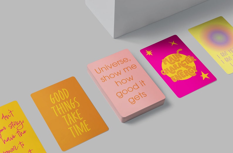 Deck of 16 Vibrant Affirmation Cards for Positivity and Manifestation ...