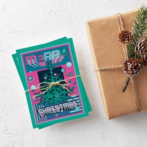 24 Vintage Inspired Retro 80s OG Christmas Cards + Envelopes - Etsy