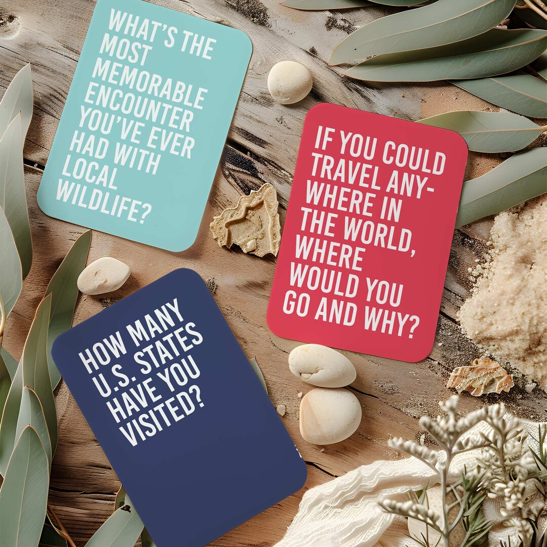 Family Vacation Conversation Starter Prompt Pack Deck - Fun Lightweight ...