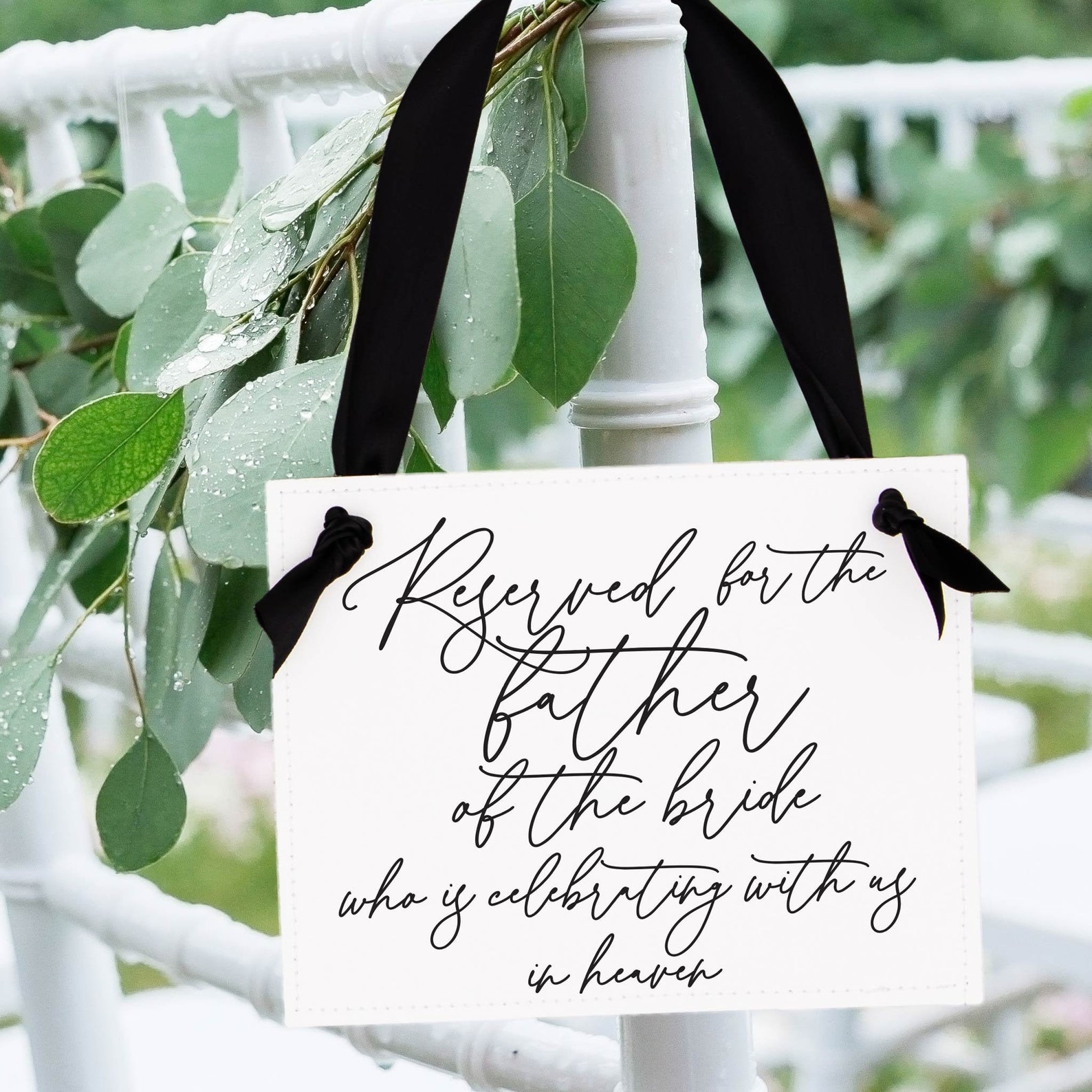 Father of the Bride Memorial Sign for Wedding Chair Banner - Etsy