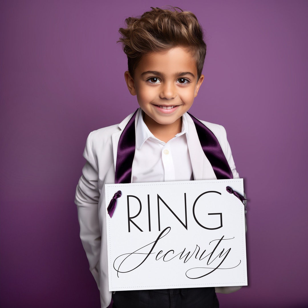 Ring Security Sign for Ring Bearers by Ritzy Rose | Wedding ...