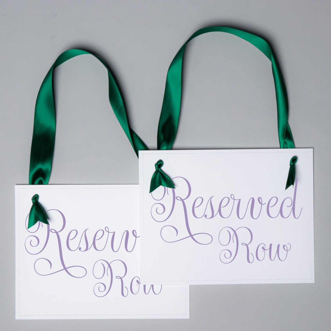 2 Reserved Row Signs | Whimsical Script Wedding Signage RR23D - 3153 - Etsy