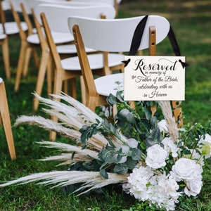 Father of the Bride Memorial Sign Reserved in Memory of Celebrating ...