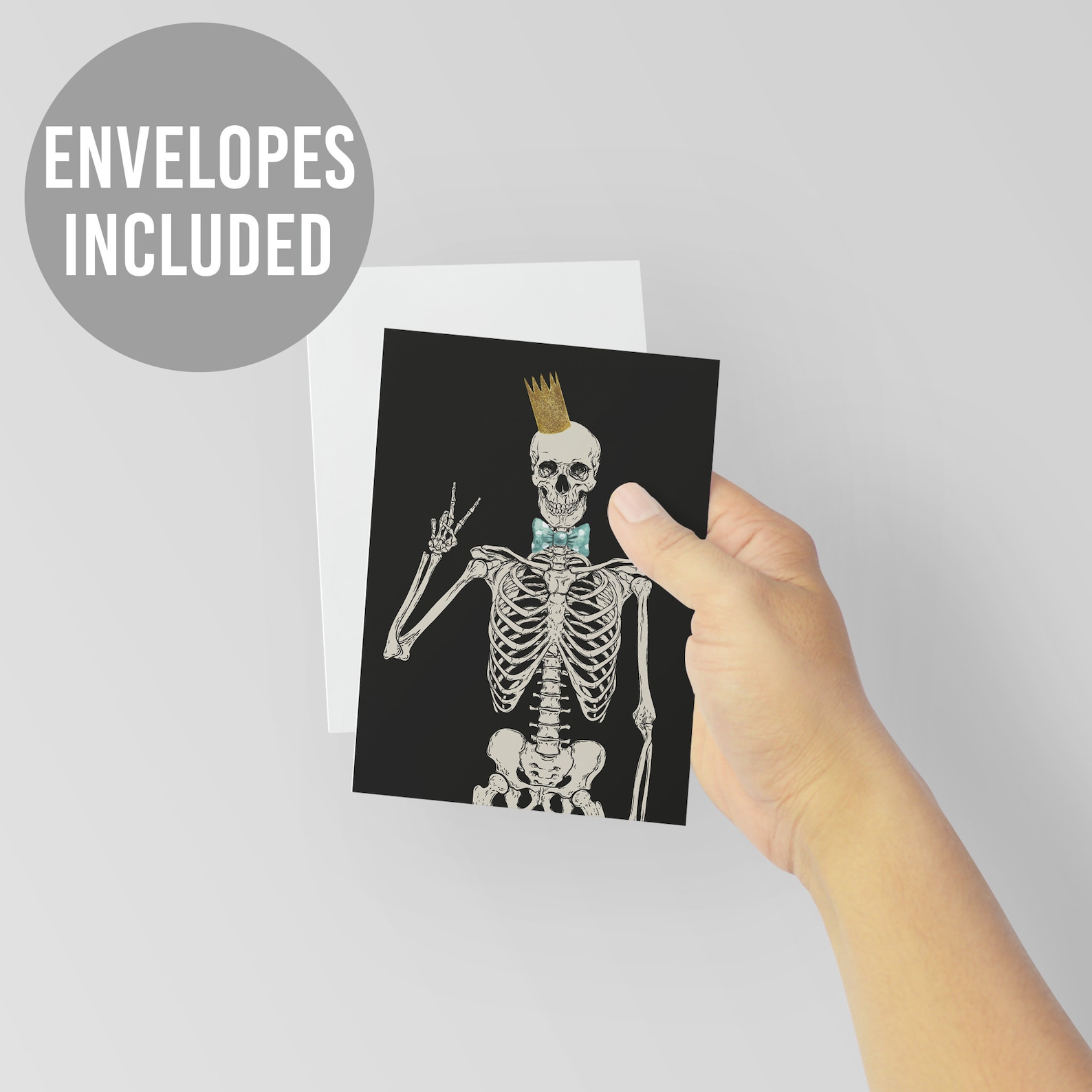 24 Skeleton Blank Greeting Cards Hipster Skeletons Wearing - Etsy