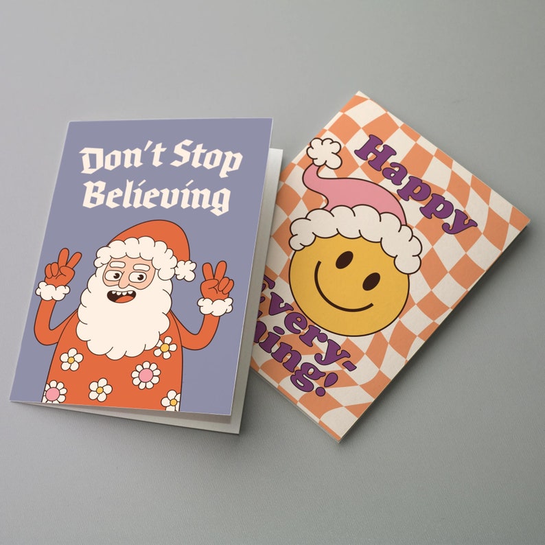 24 Uplifting Boho Christmas Cards in 12 Colorful Holiday Illustrations ...