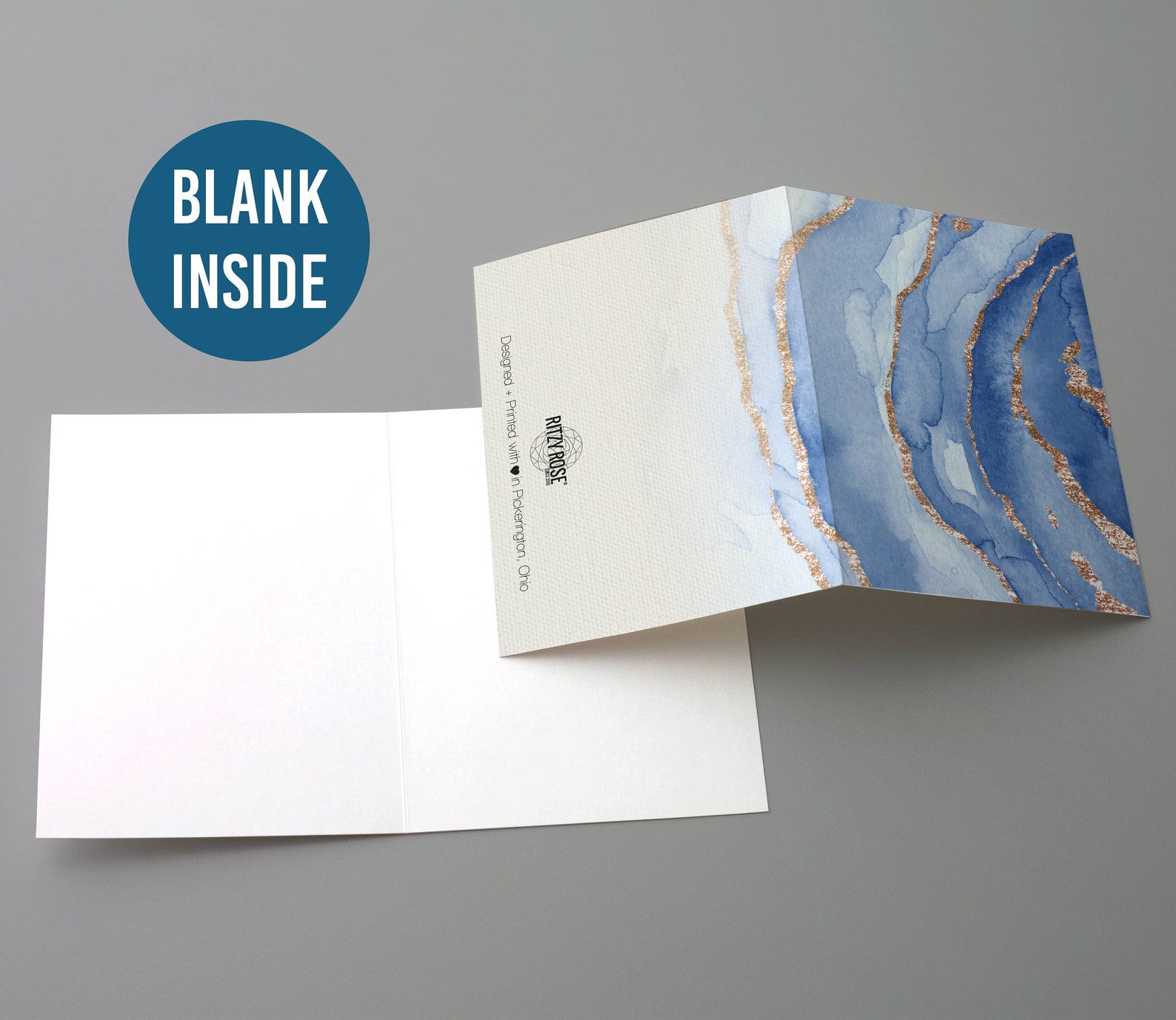 24 Gorgeous Blue & Gold Greeting Cards All Occasion Cards - Etsy