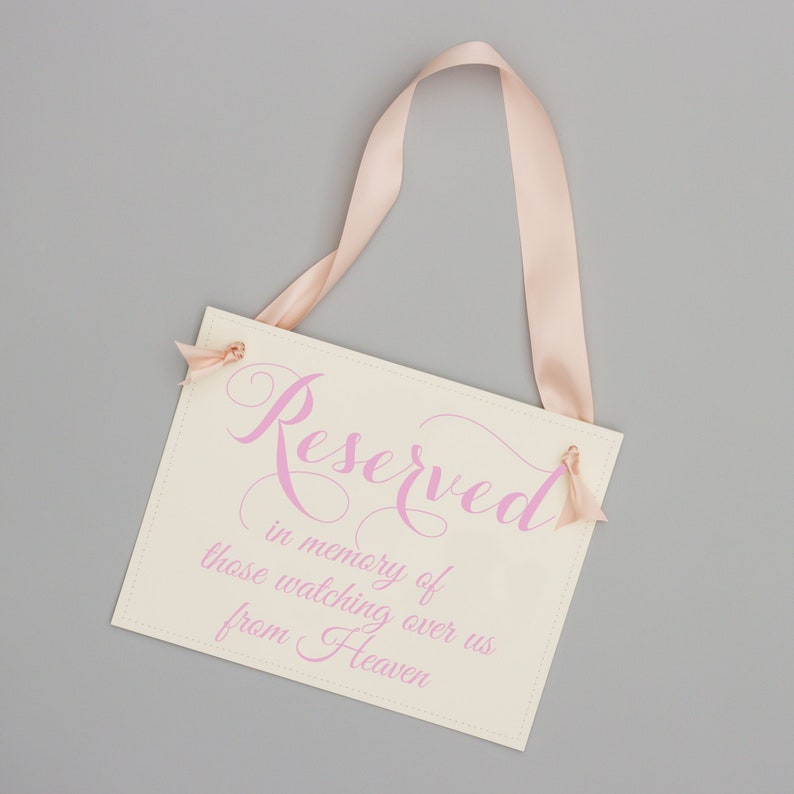 Memorial Sign Reserved in Memory of Those Watching Over Us - Etsy