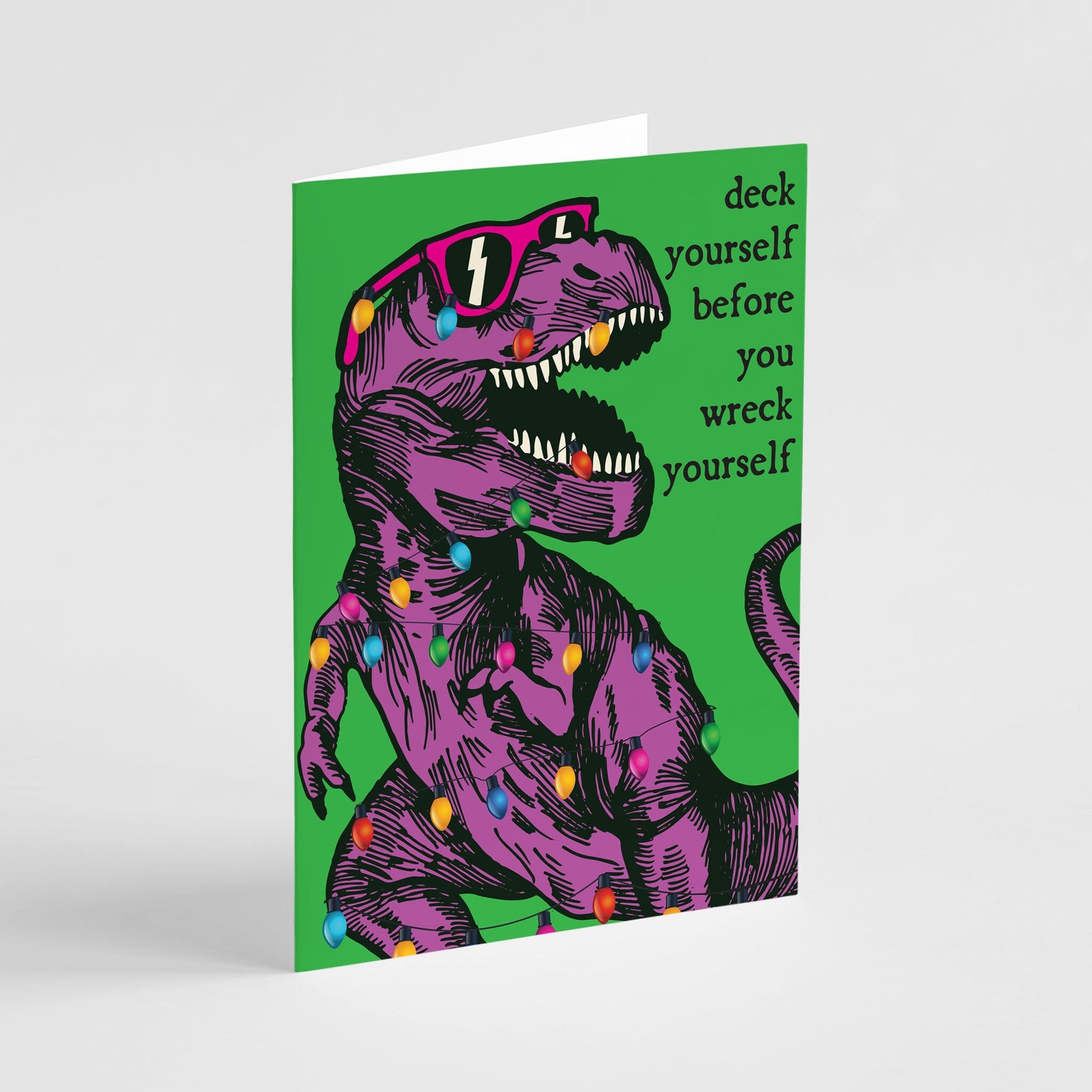 24 Funny T-rex Christmas Cards - Deck Yourself Before You Wreck ...