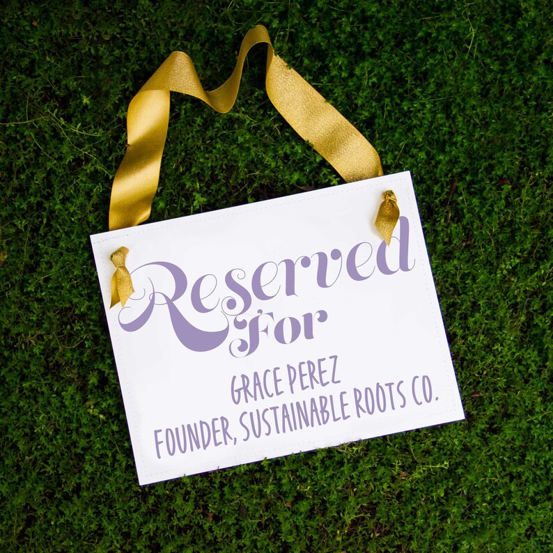 Custom Reserved Seating Banner | Personalized VIP Name & Title ...