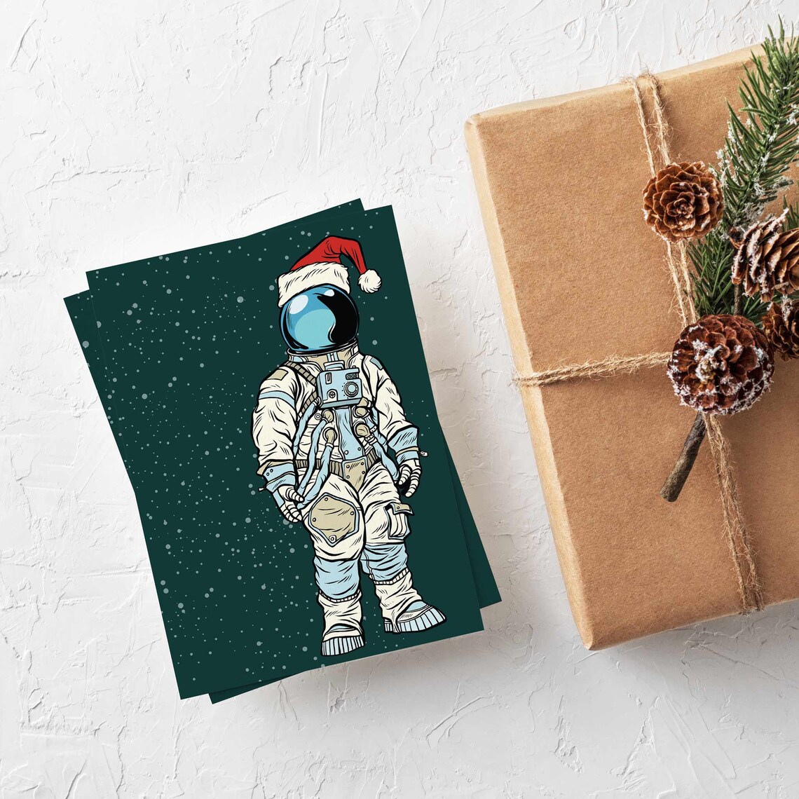 Astronaut Christmas Cards 24 Pack of Holiday Stationery with | Etsy