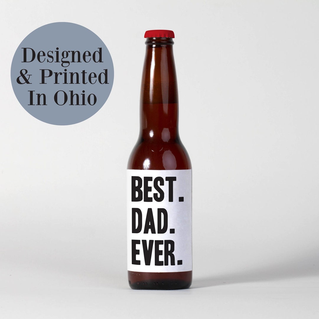 Best Dad Ever Beer Labels Father's Day Gift for Him 6 Pack - Etsy
