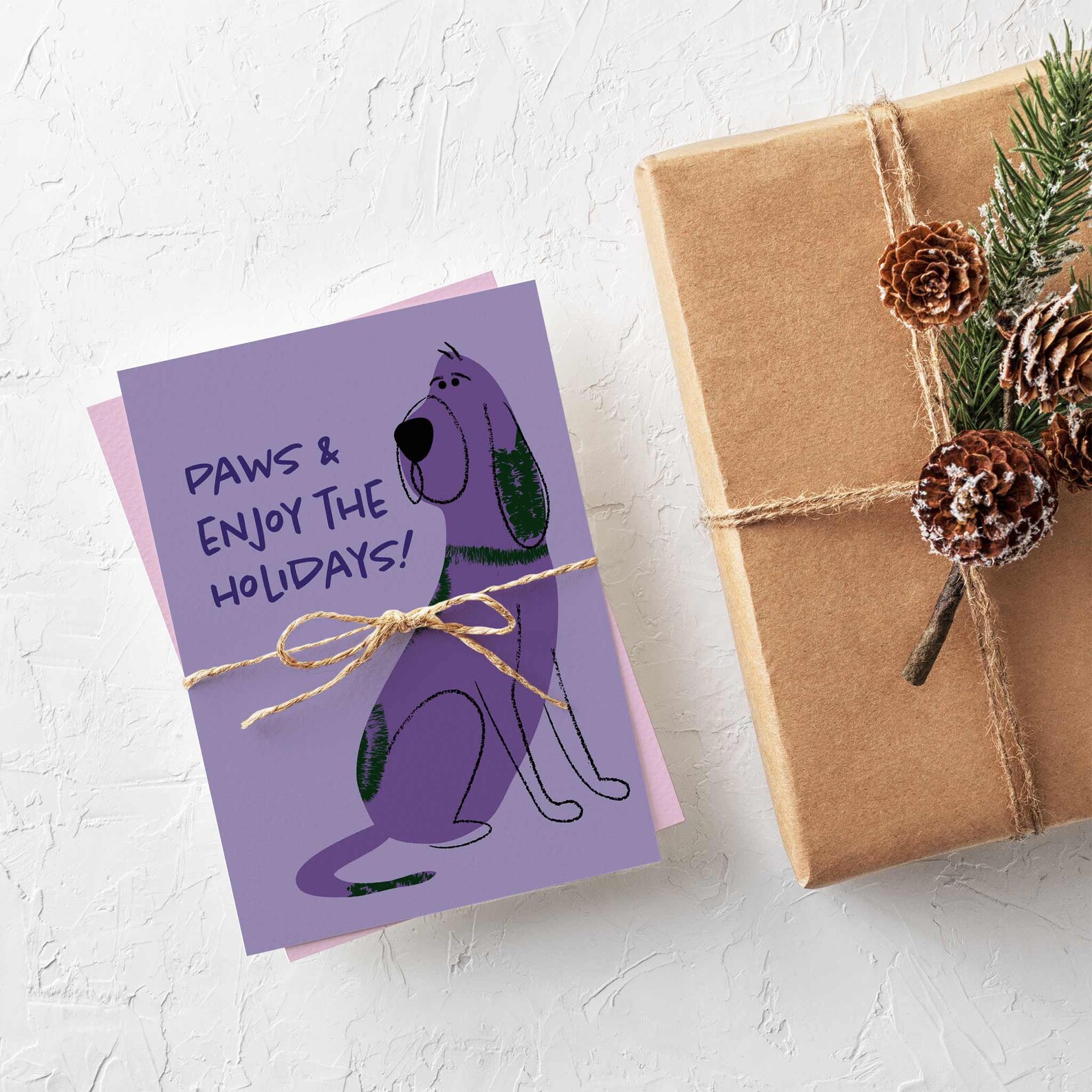 24 Funny Dog Christmas Cards With 6 Whimsical Humorous Illustrations ...